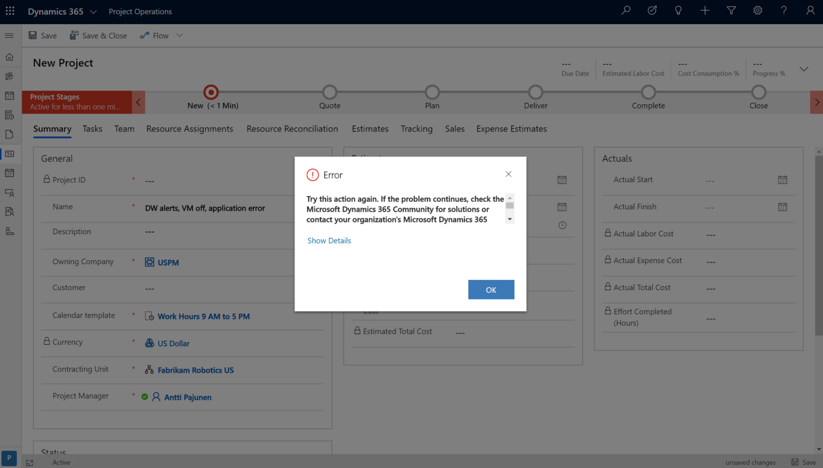 Dynamics 365 Project Operations: Configuring Dual Write alerts – Antti ...